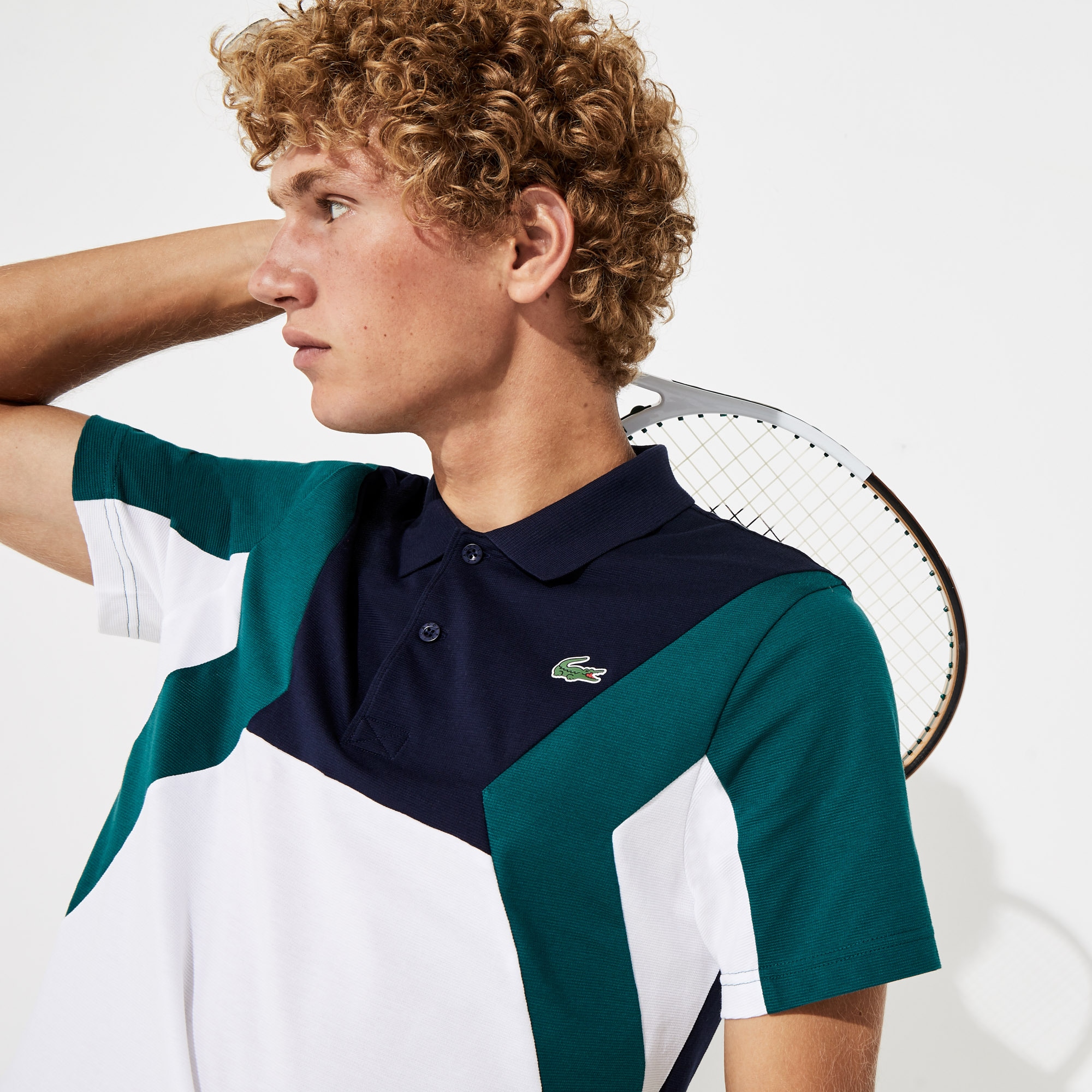 Men's Lacoste SPORT Ultra-Light Colourblock Cotton Tennis Polo Shirt | LACOSTE