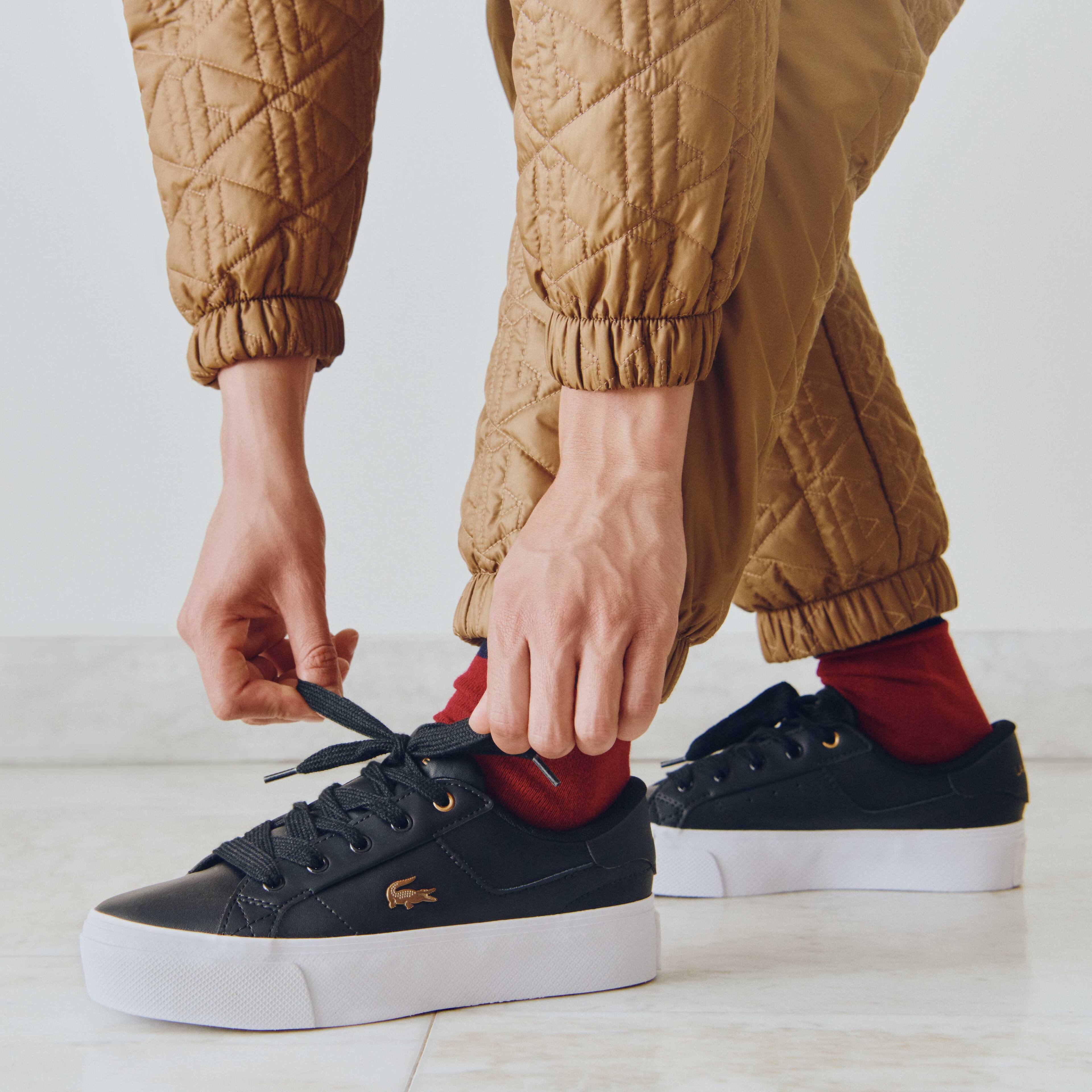 Lacoste ziane black leather store