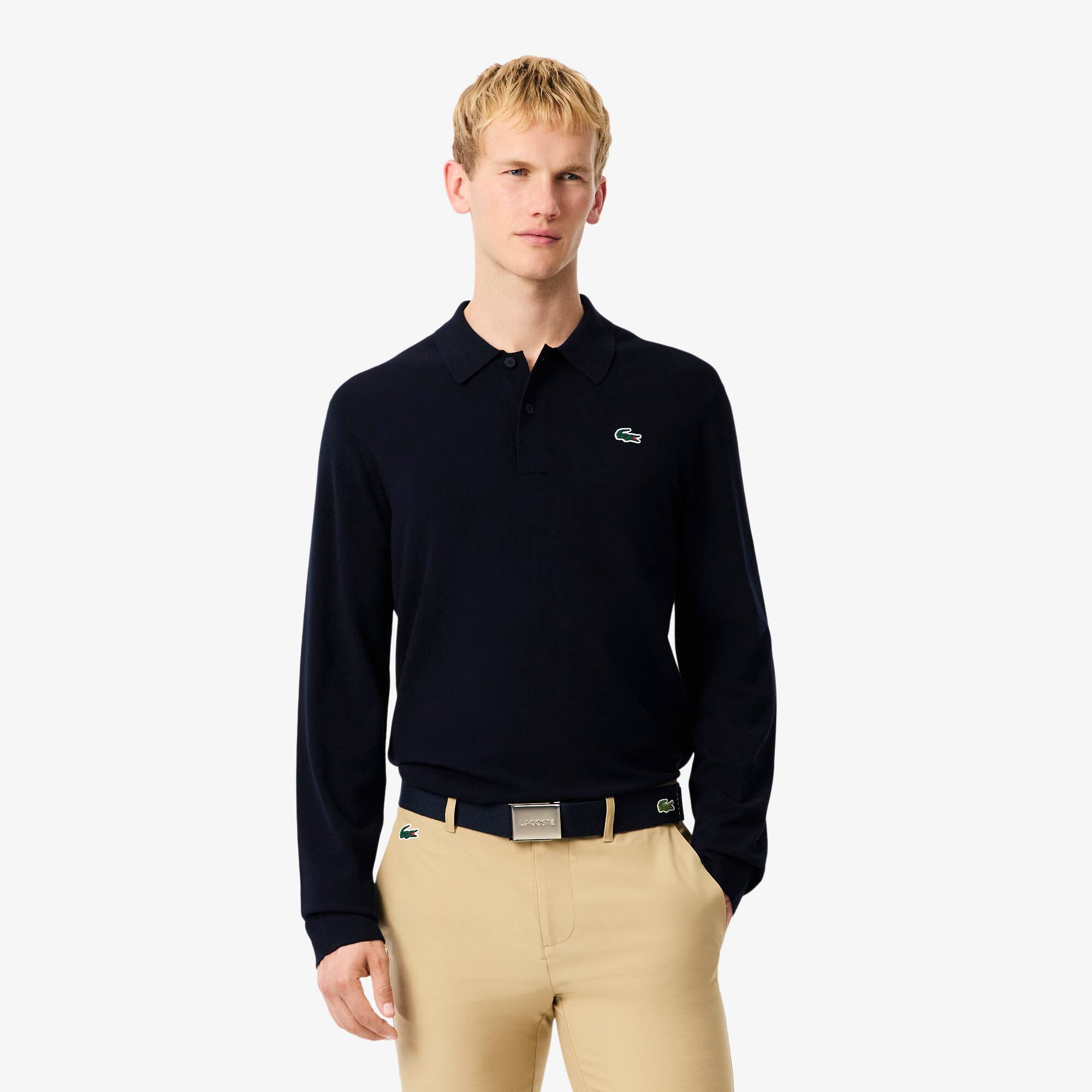 Jersey de golf elástico con cuello polo - Toda la ropa de punto para ...
