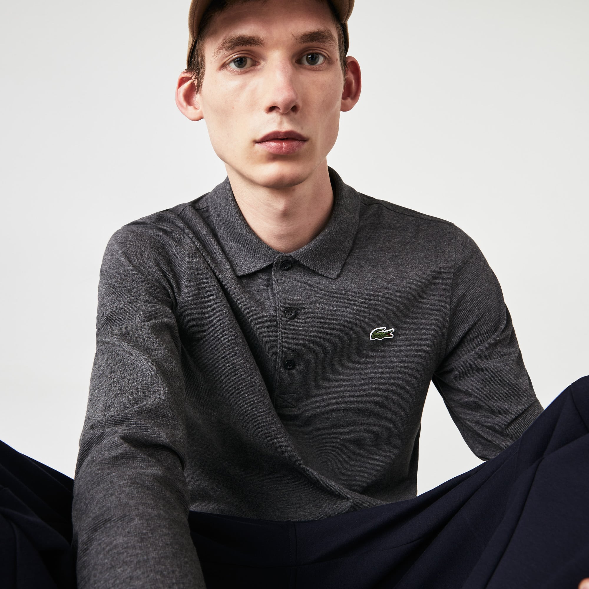 Polo slim fit a manches longues Lacoste SPORT en coton ultra leger