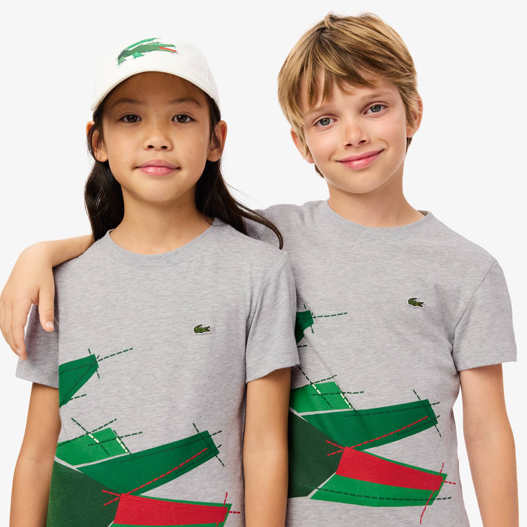 T shirt coton crocodile graphique T shirts Chemises garcon 2 8 ans Nouveautes 2025 Lacoste