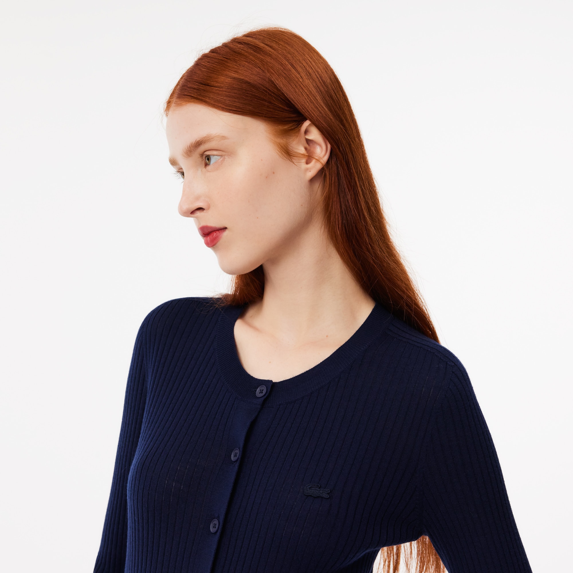 Cardigan en laine Merinos maille 3D