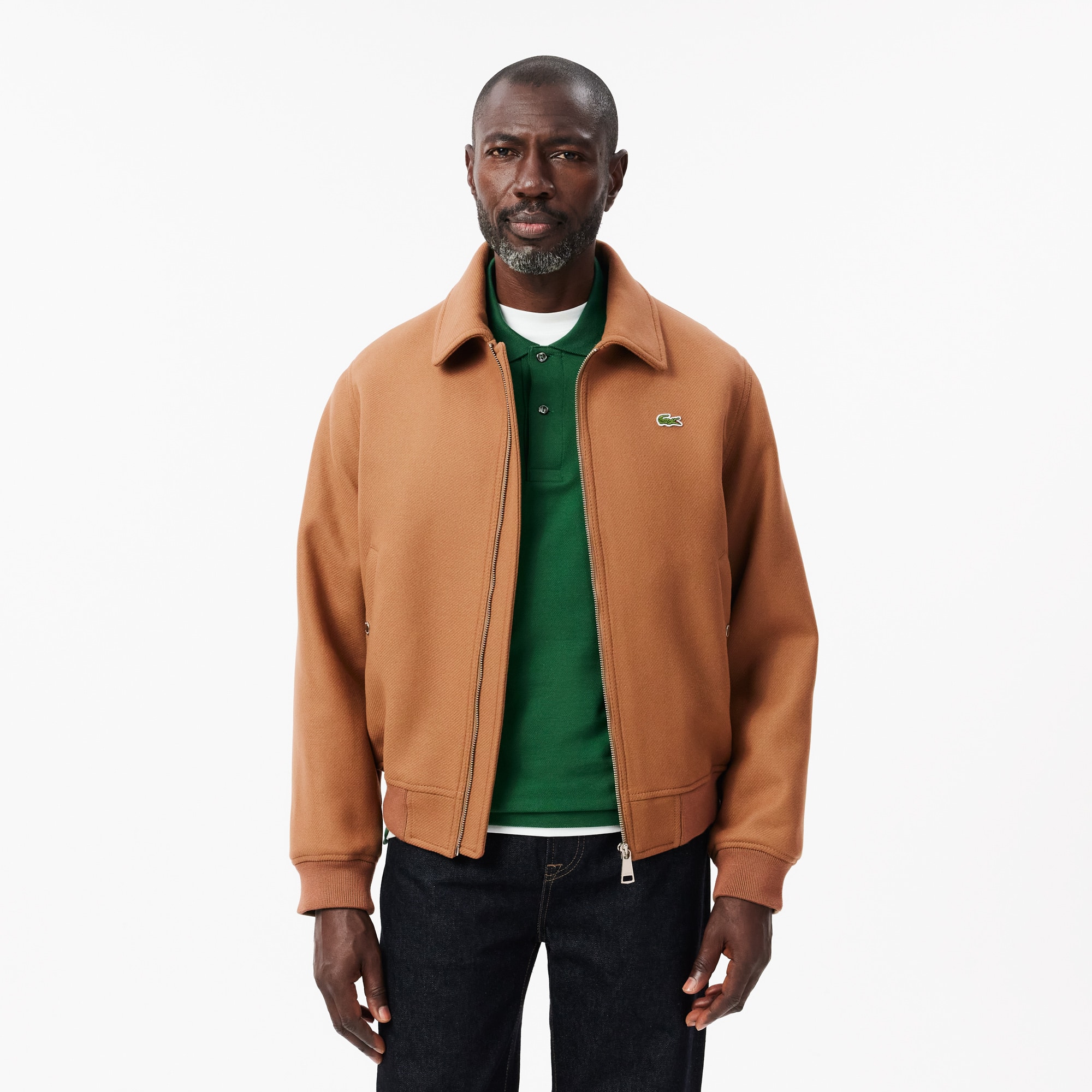 Blouson aviateur en laine zippe rembourre