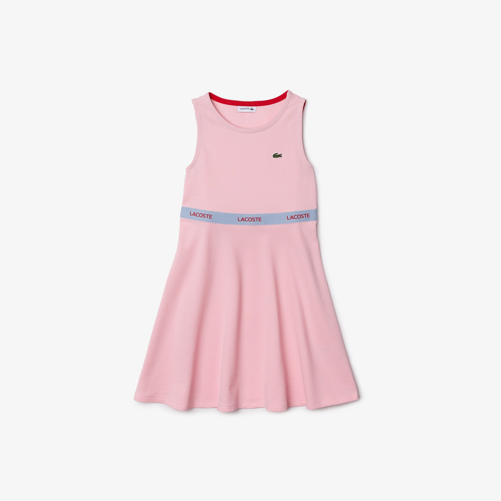 Lacoste - Robe débardeur Fille en coton biologique avec ceinture siglée