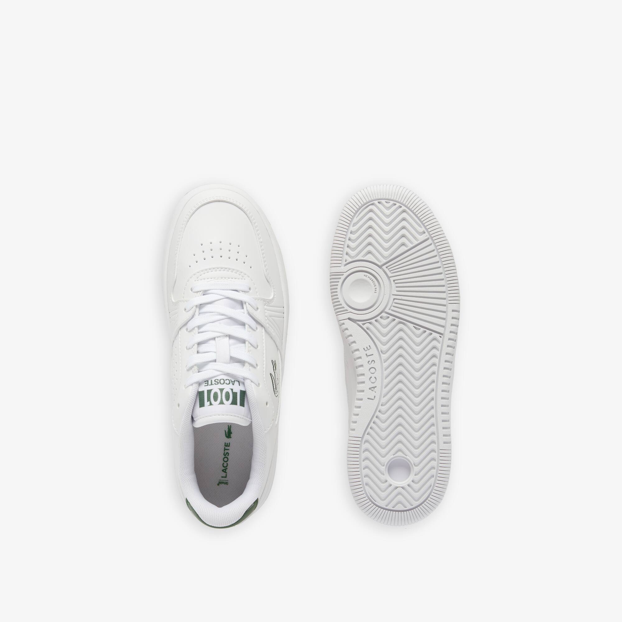 White lacoste trainers junior store
