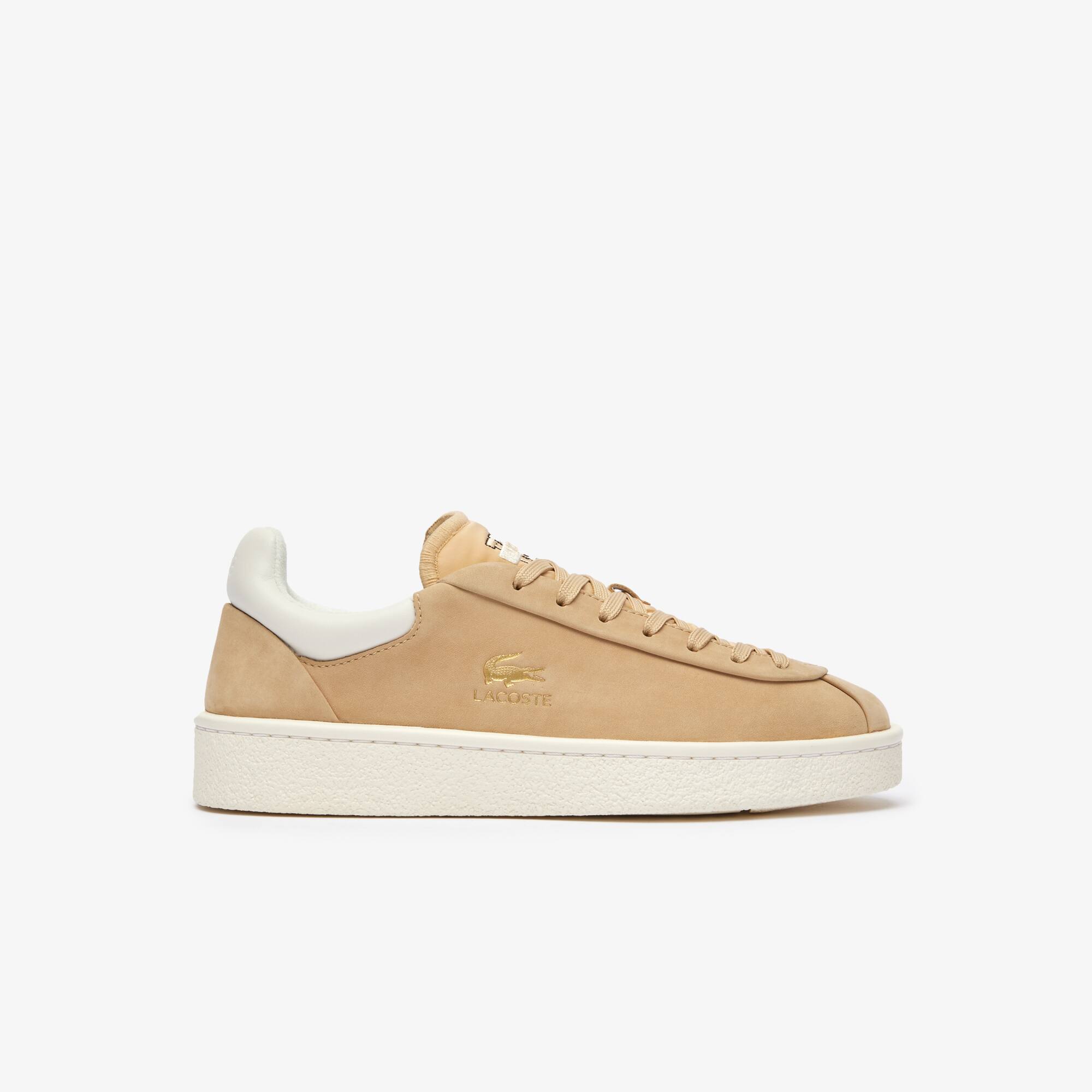 Tan lacoste trainers store