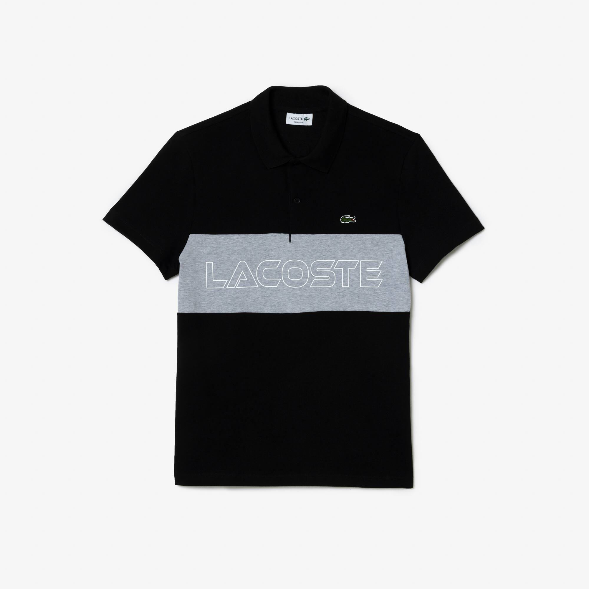 Men's slim fit lacoste polo shirt in stretch petit piqué store