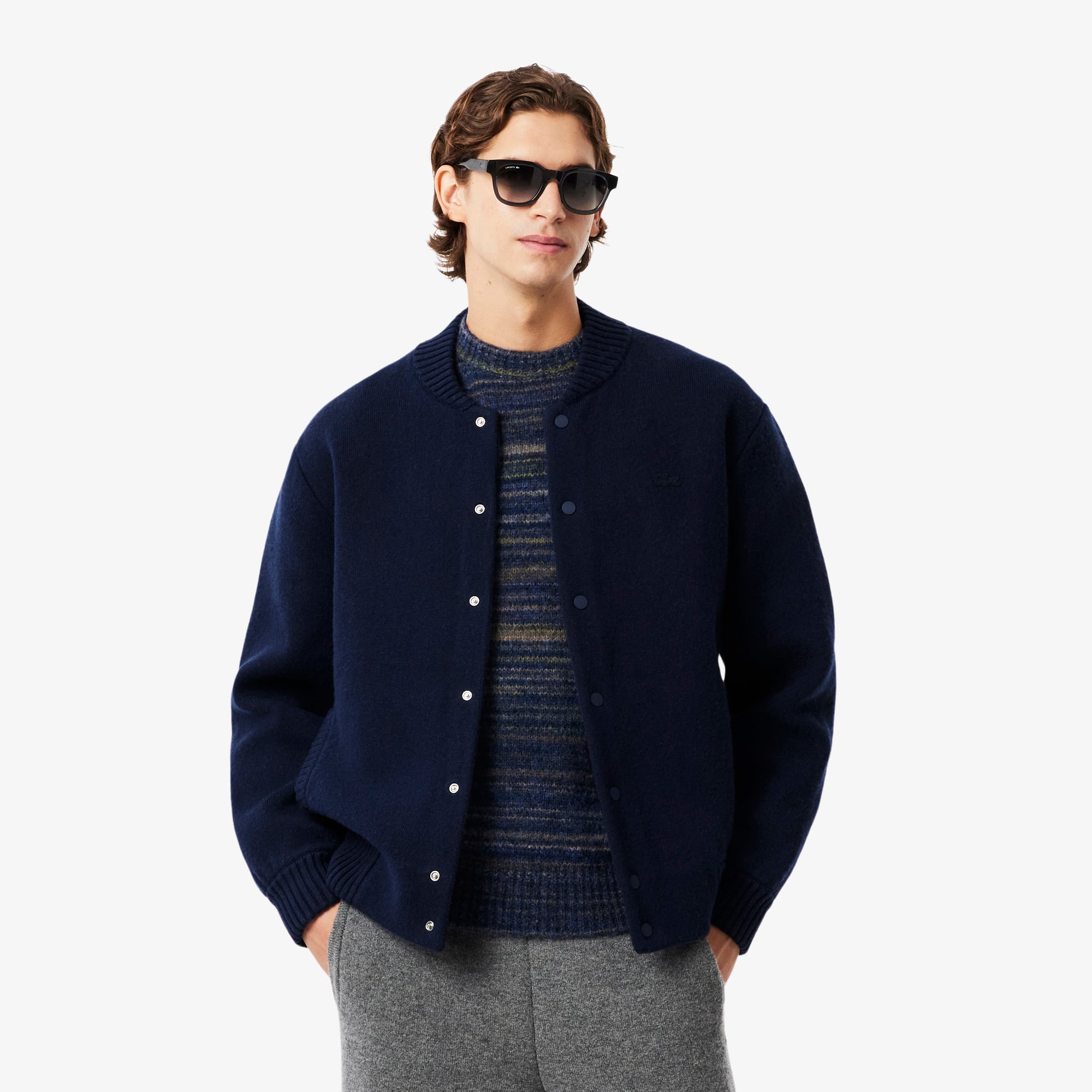 Merino Wool Jersey Bomber Jacket - Men's Knitwear - New In 2026 | Lacoste