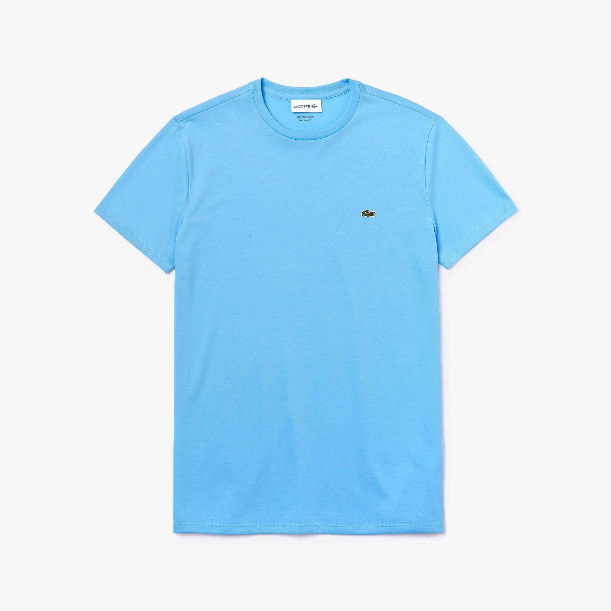 Mens Crew Neck Pima Cotton Jersey T Shirt Lacoste