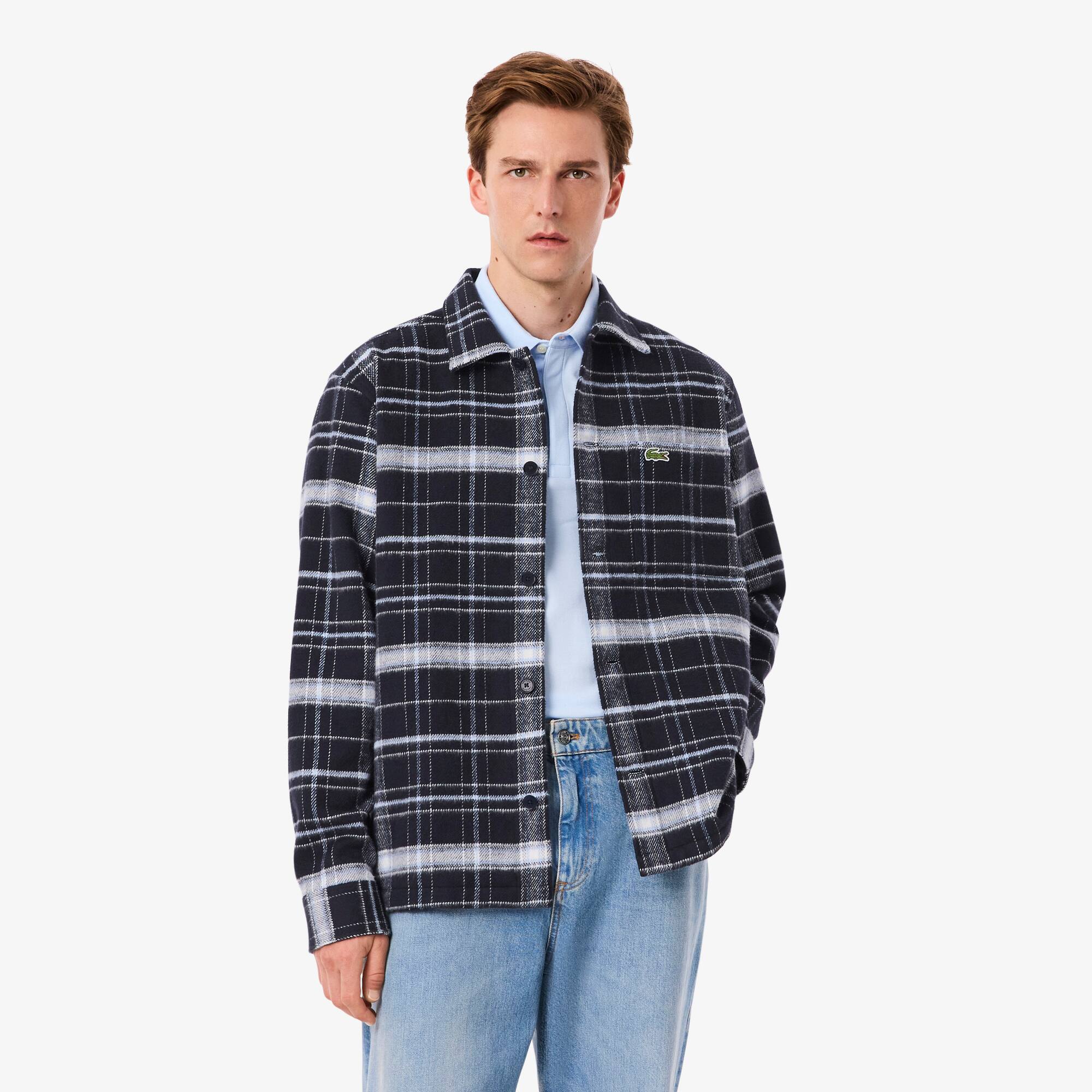Cotton Plaid Overshirt - Men's Long Sleeves Shirts - New In 2025 | Lacoste