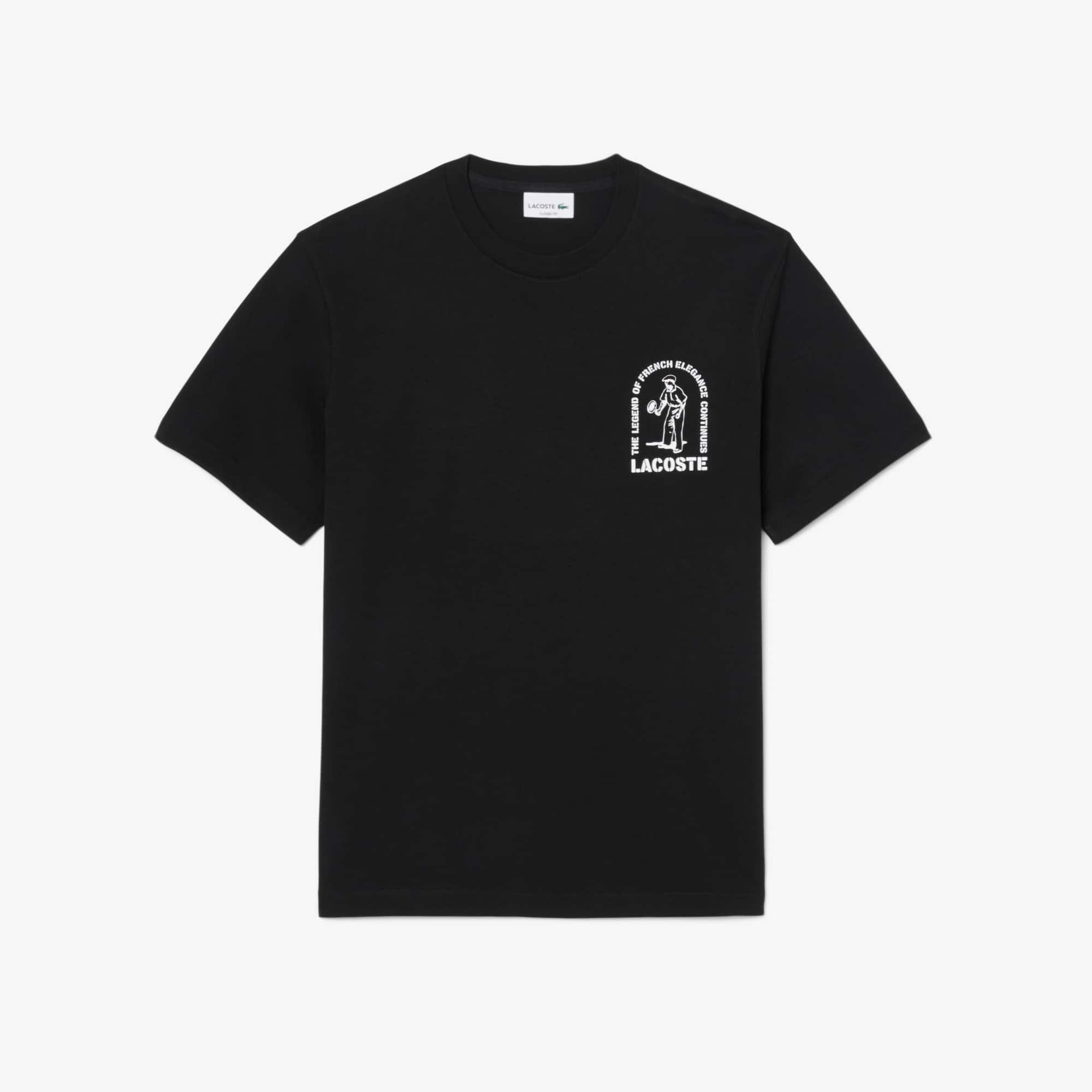 Zwaar Katoenen T-shirt met Print - Heren t-shirts - Nieuw 2026 | Lacoste