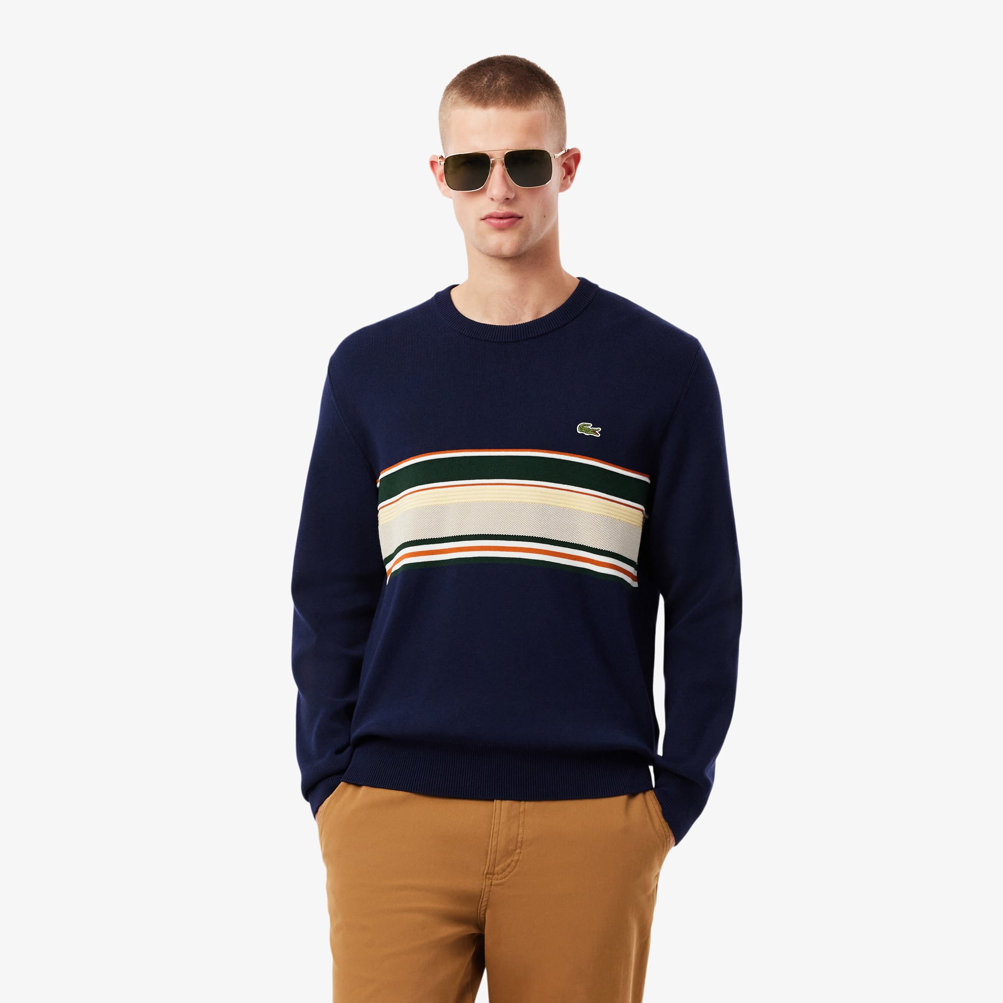 Sweater às Listras de Fabrico Francês - Malhas Homem - Novidades 2026 ...