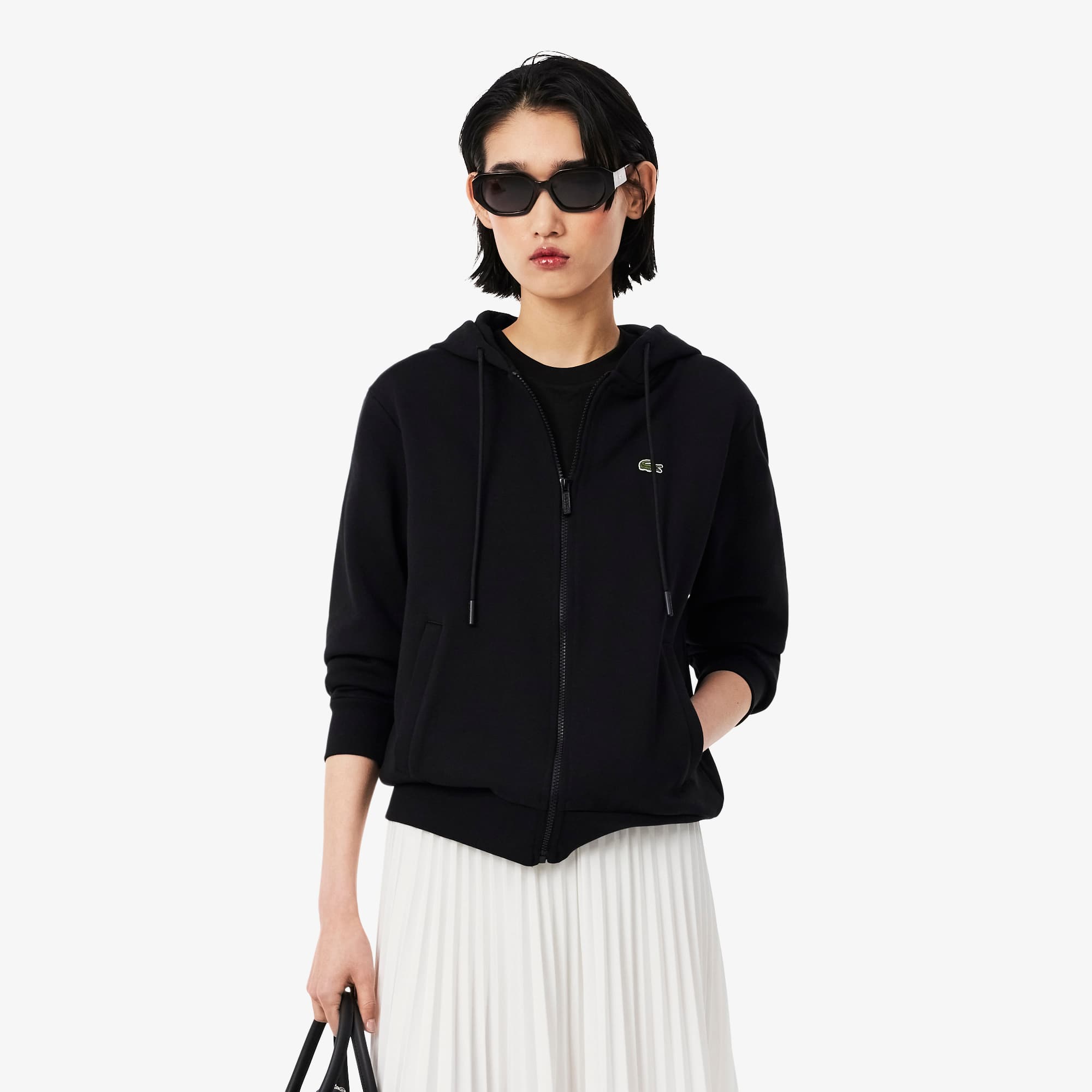 Camisola com Capuz em Velo com Fecho - undefined - Novidades 2026 | Lacoste