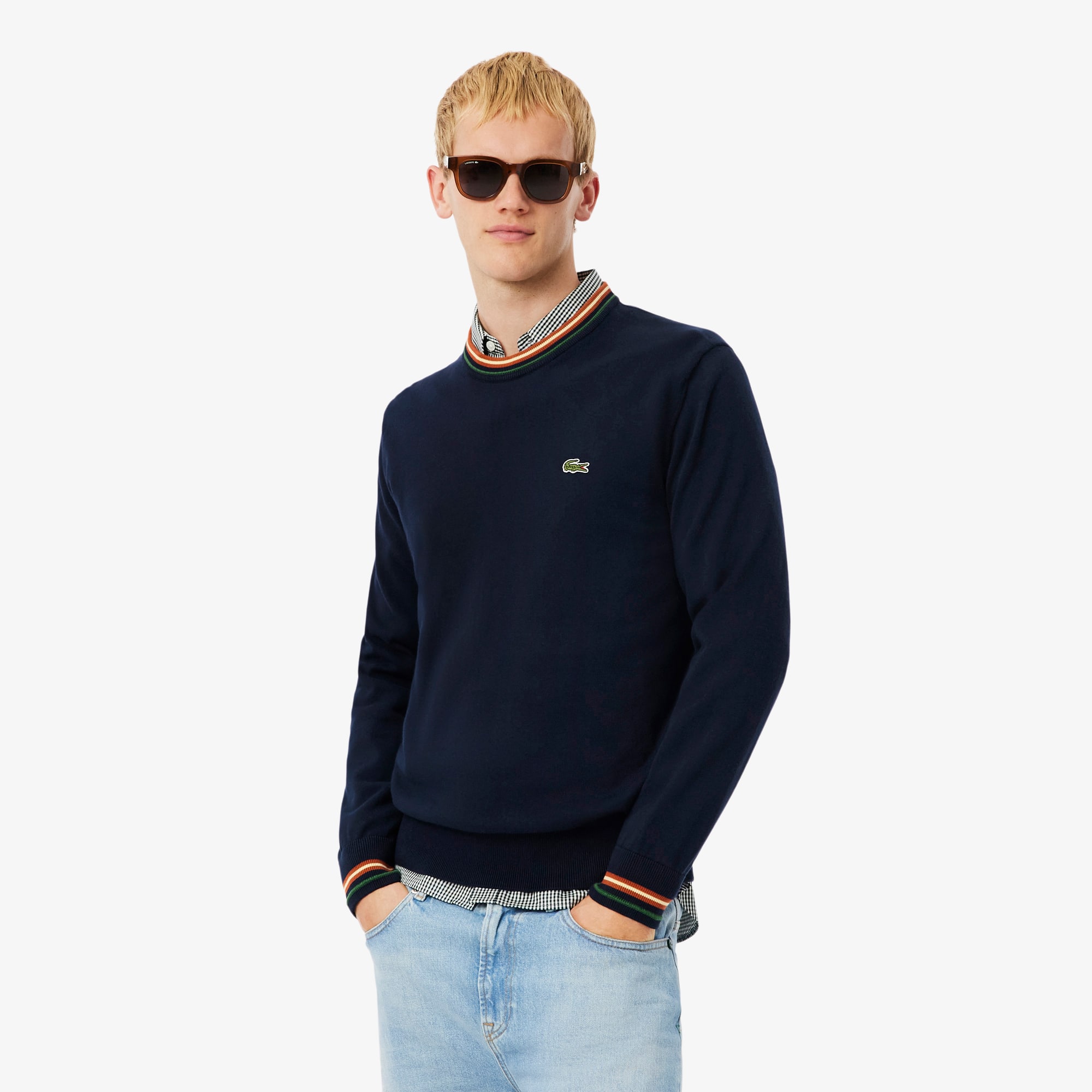 Sweater de Jersey de Algodão às Riscas - Malhas Homem - Novidades 2026 ...
