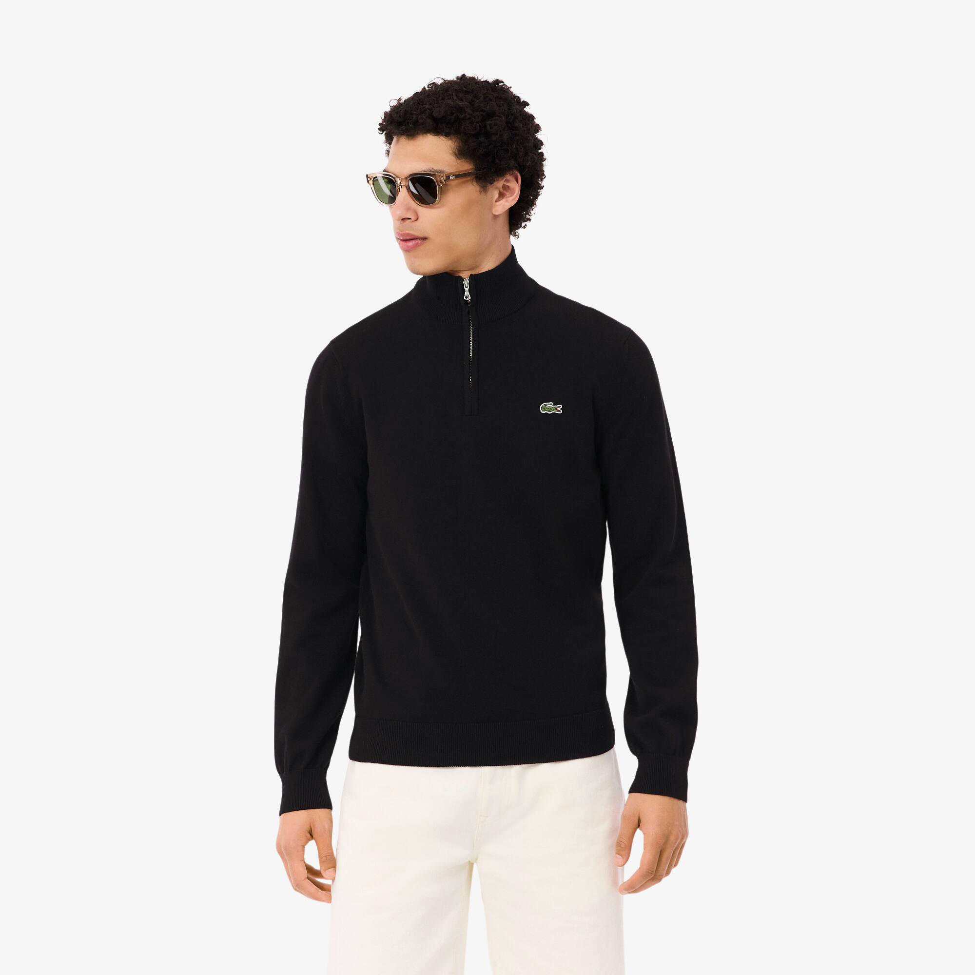 Sweater de Gola Alta em Algodão e com Fecho - Malhas Homem - Novidades ...