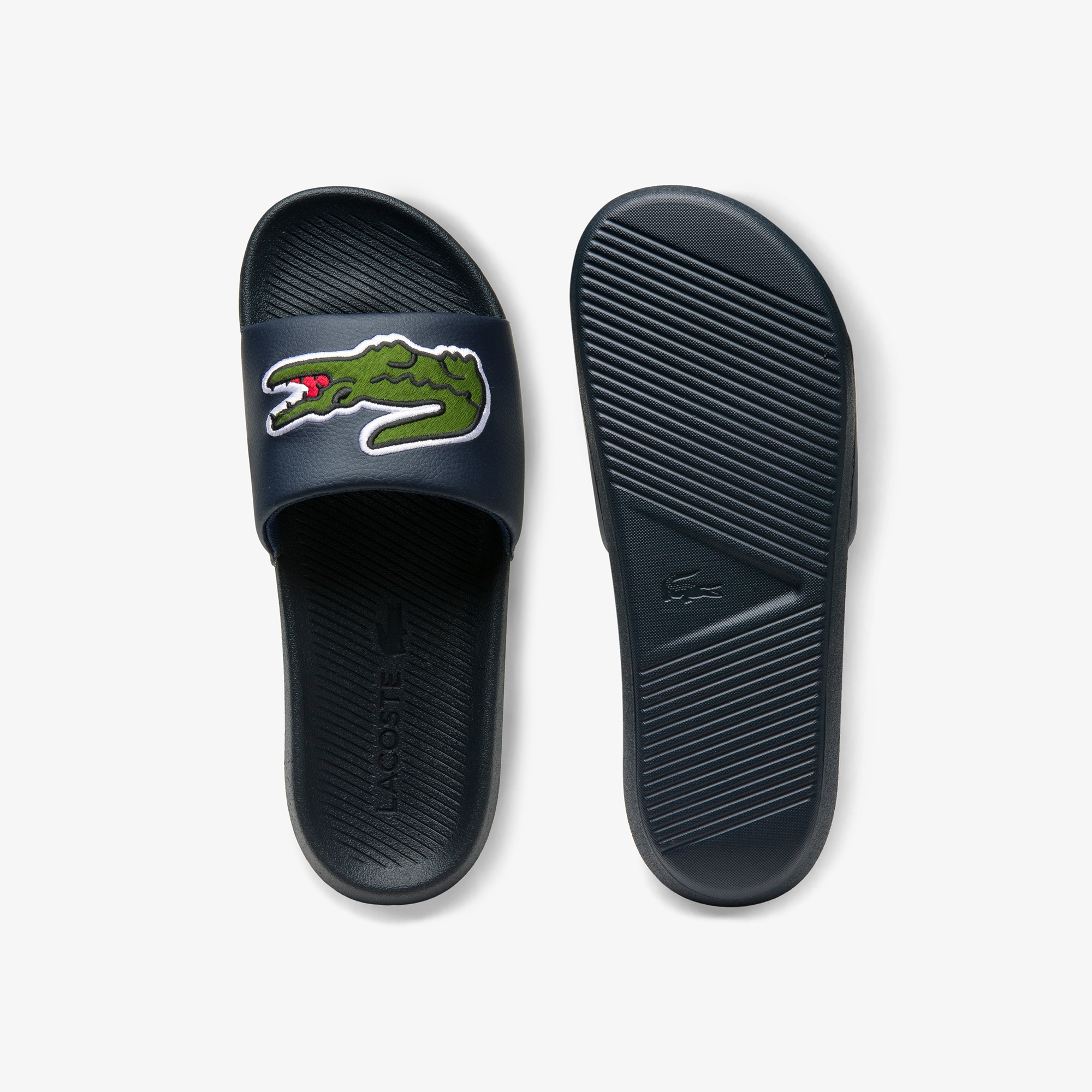 Men's Croco Synthetic and PU Slides | LACOSTE