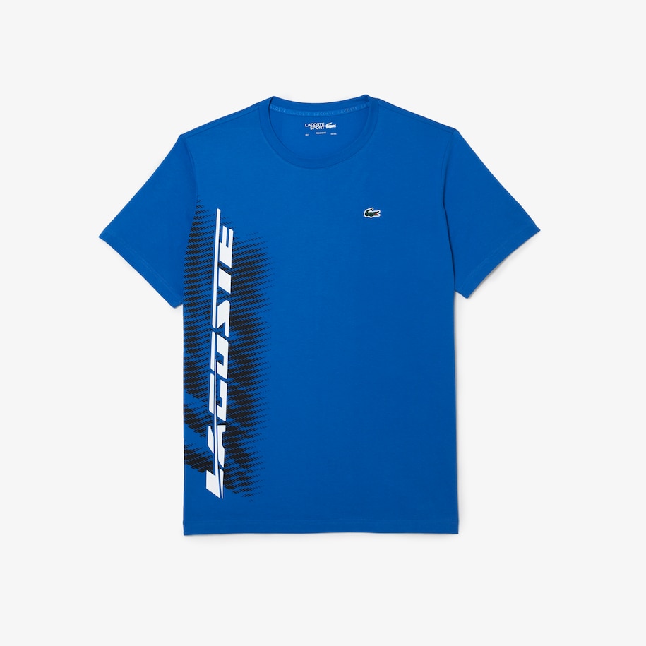 Men’s Lacoste Sport Regular Fit T-shirt with Contrast Branding - Men's ...
